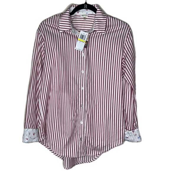 Other | Nwt Woman Long Sleeve Bottom Shirt Self E Red Stripped Color ...